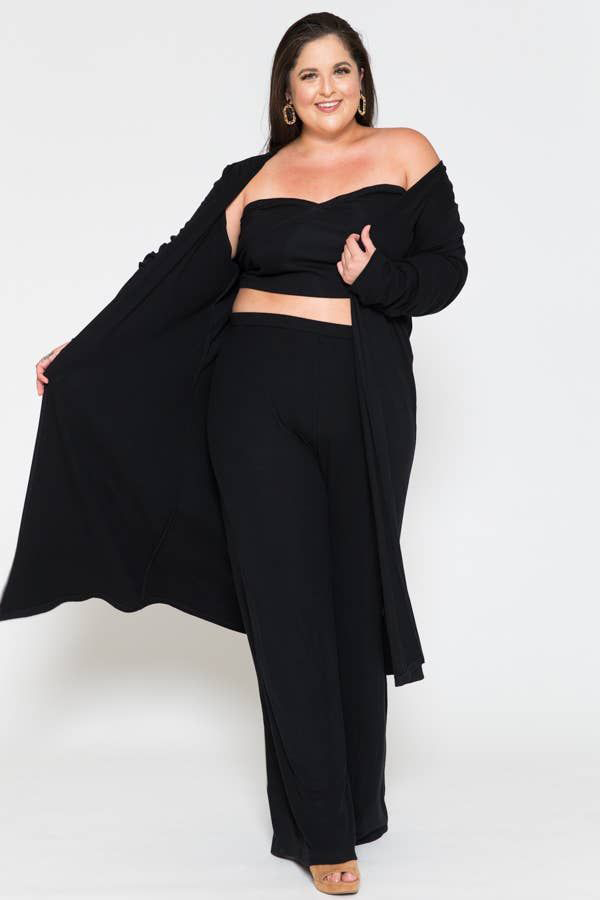 Ensemble grande taille trois pièces Caroline